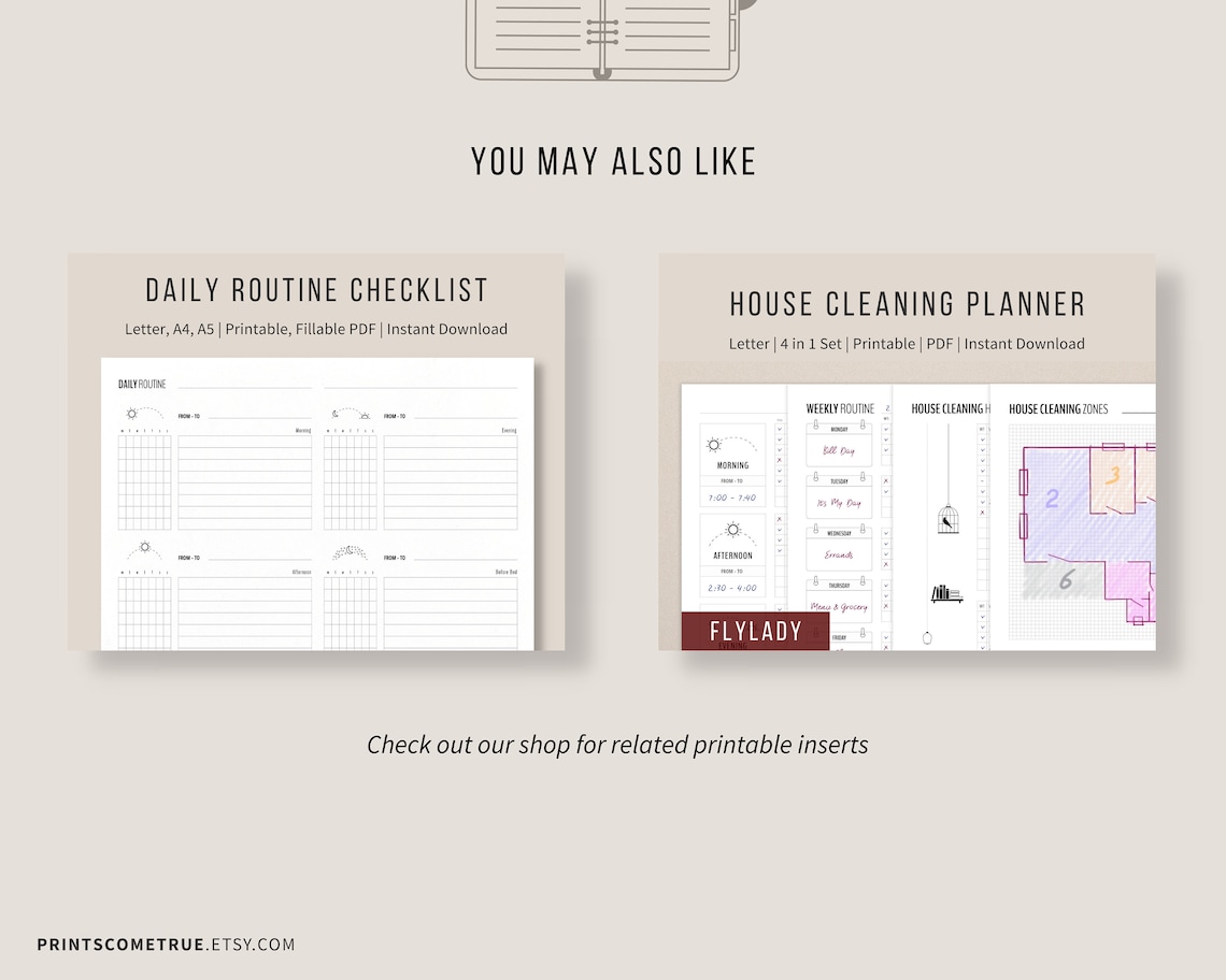 Daily Routine Checklist for Flylady Control Journal Morning - Etsy