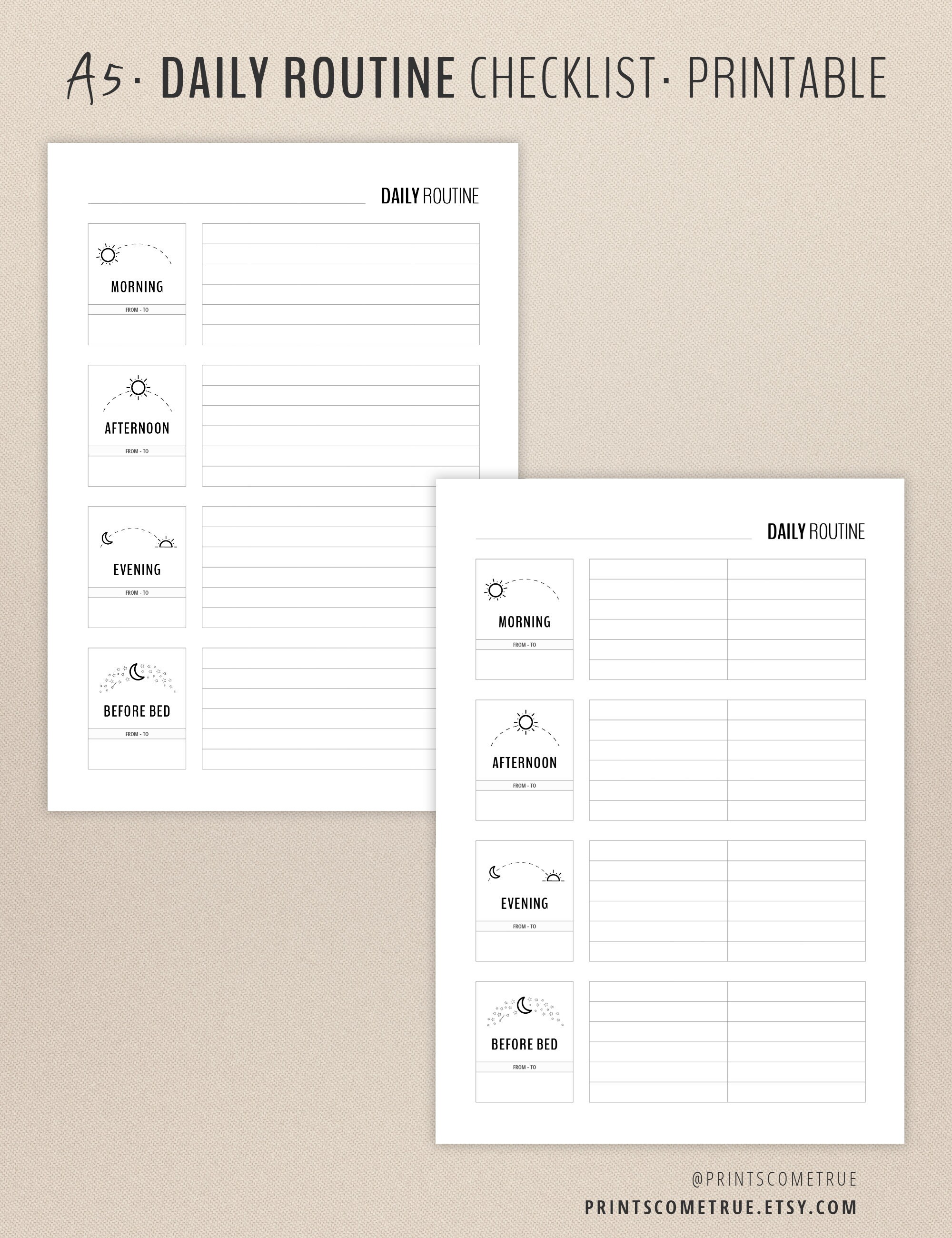 Daily Routine Planner Printable Flylady Morning Routine | Etsy