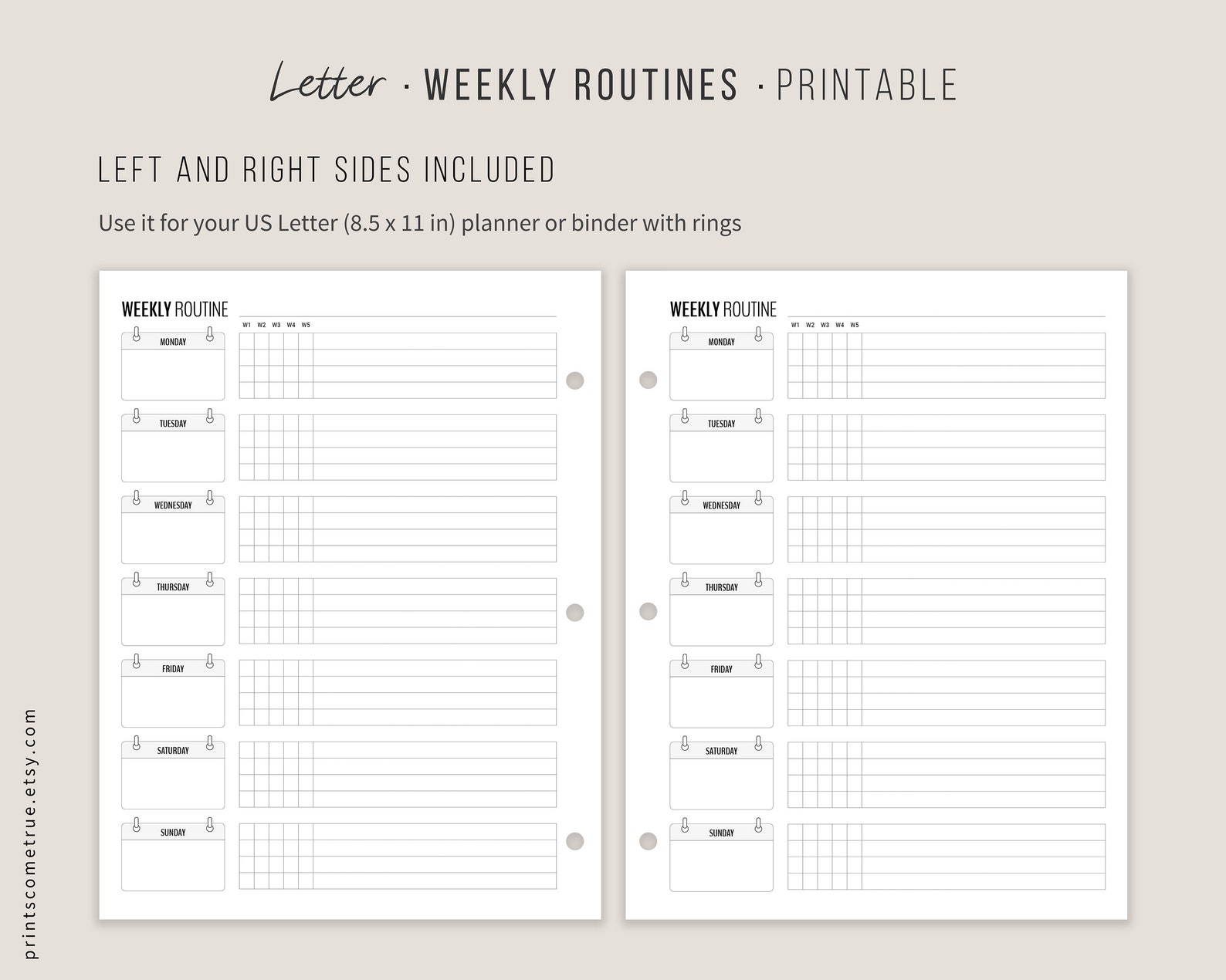 Weekly Routine for Flylady Control Journal Cleaning Routine - Etsy