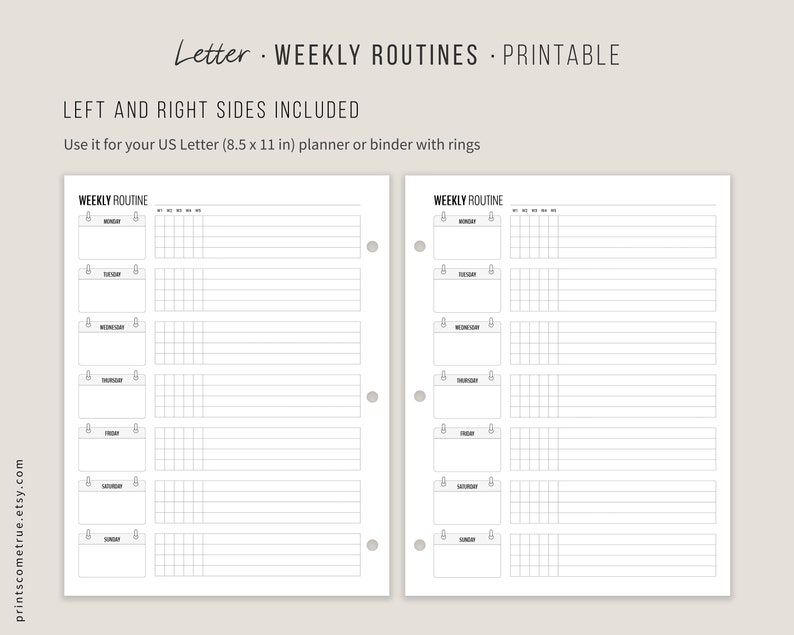 Weekly Routine for Flylady Control Journal Cleaning Routine - Etsy