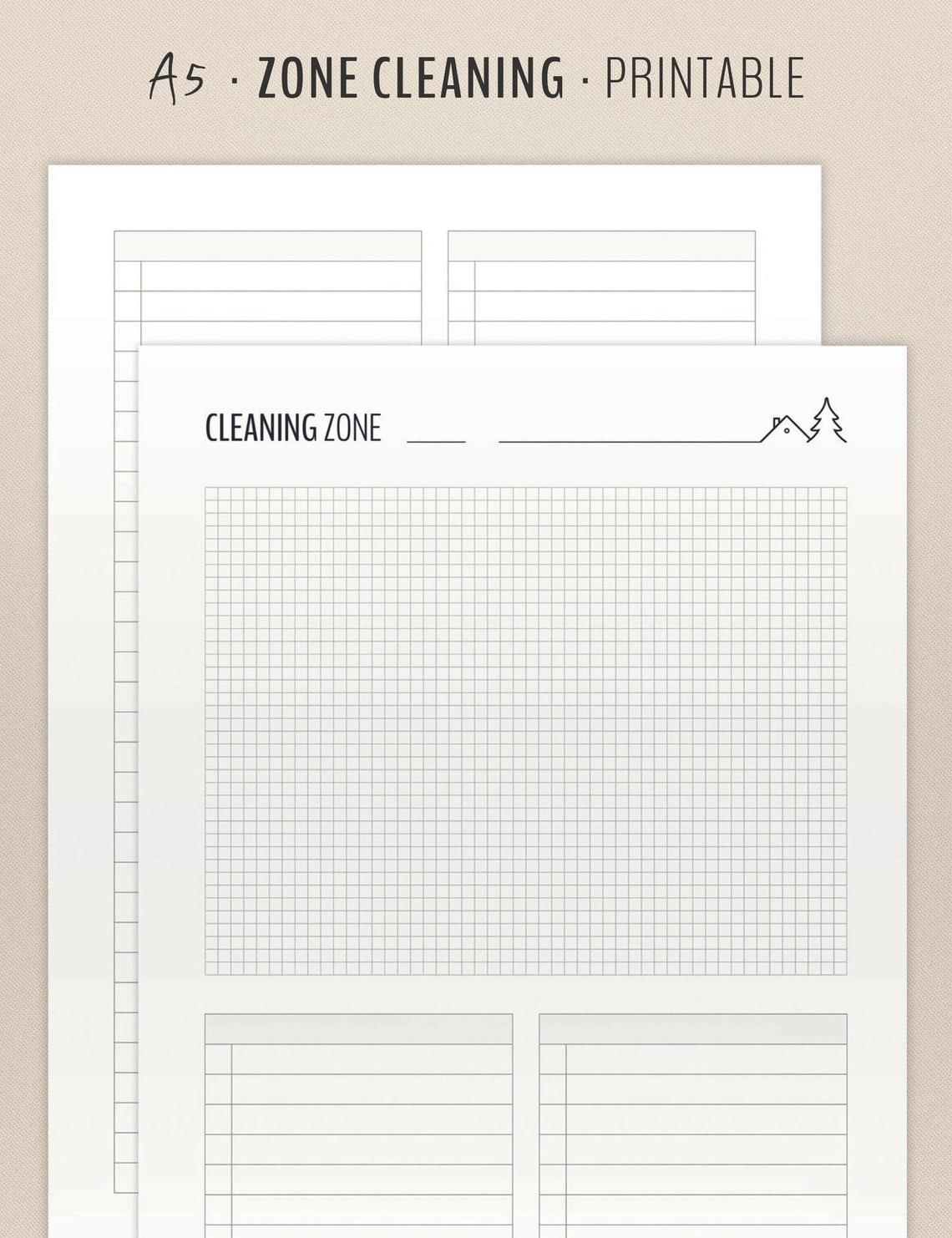 Flylady Zone Cleaning Checklists Printable Planner Inserts for Control ...