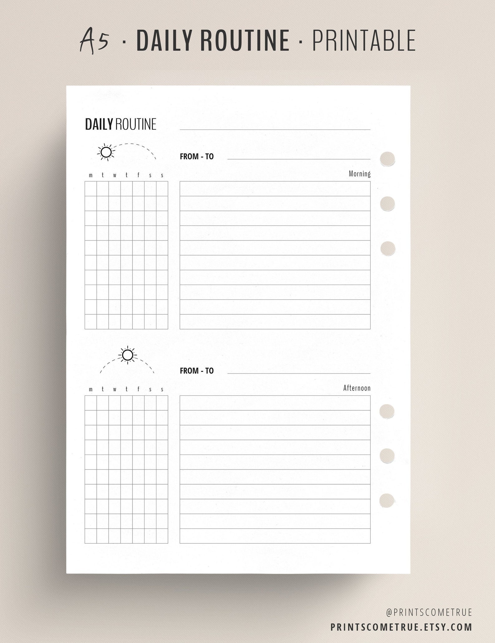 Flylady Daily Routine for Control Journal | Printable Planner Insert ...