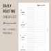 Daily Routine Checklist for Personal Planner, Morning and Bedtime Habit ...