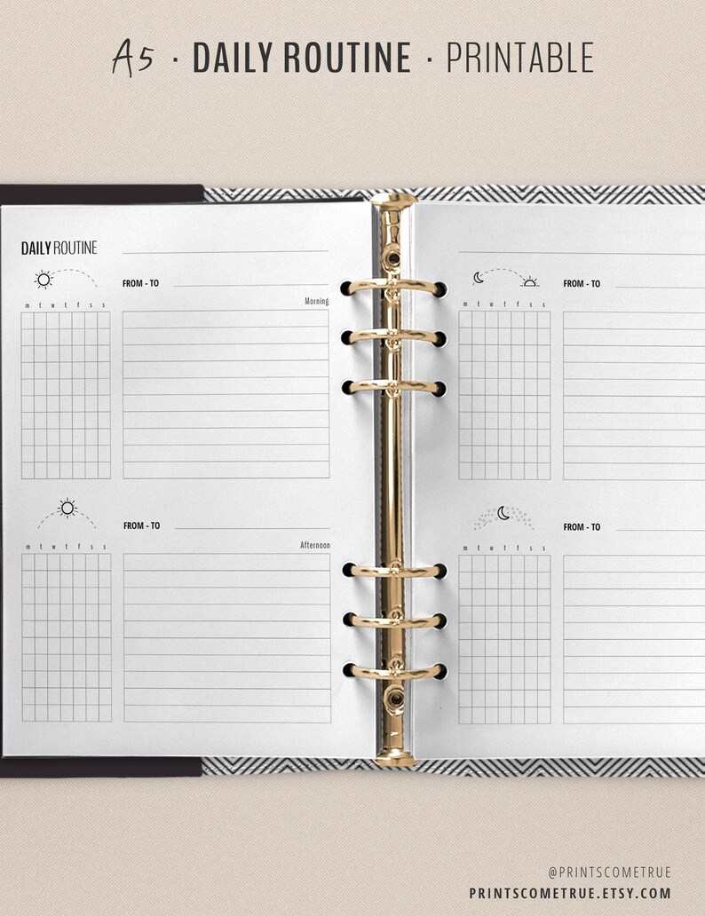 Flylady Daily Routine for Control Journal A5 Printable Planner Insert ...