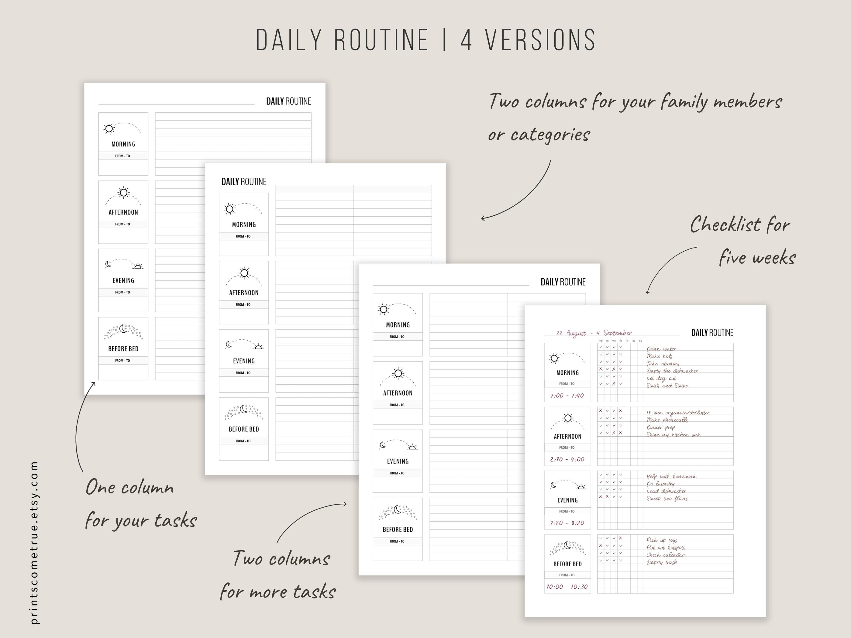 Morning Routine for Flylady Control Journal | ADHD Daily Routine ...