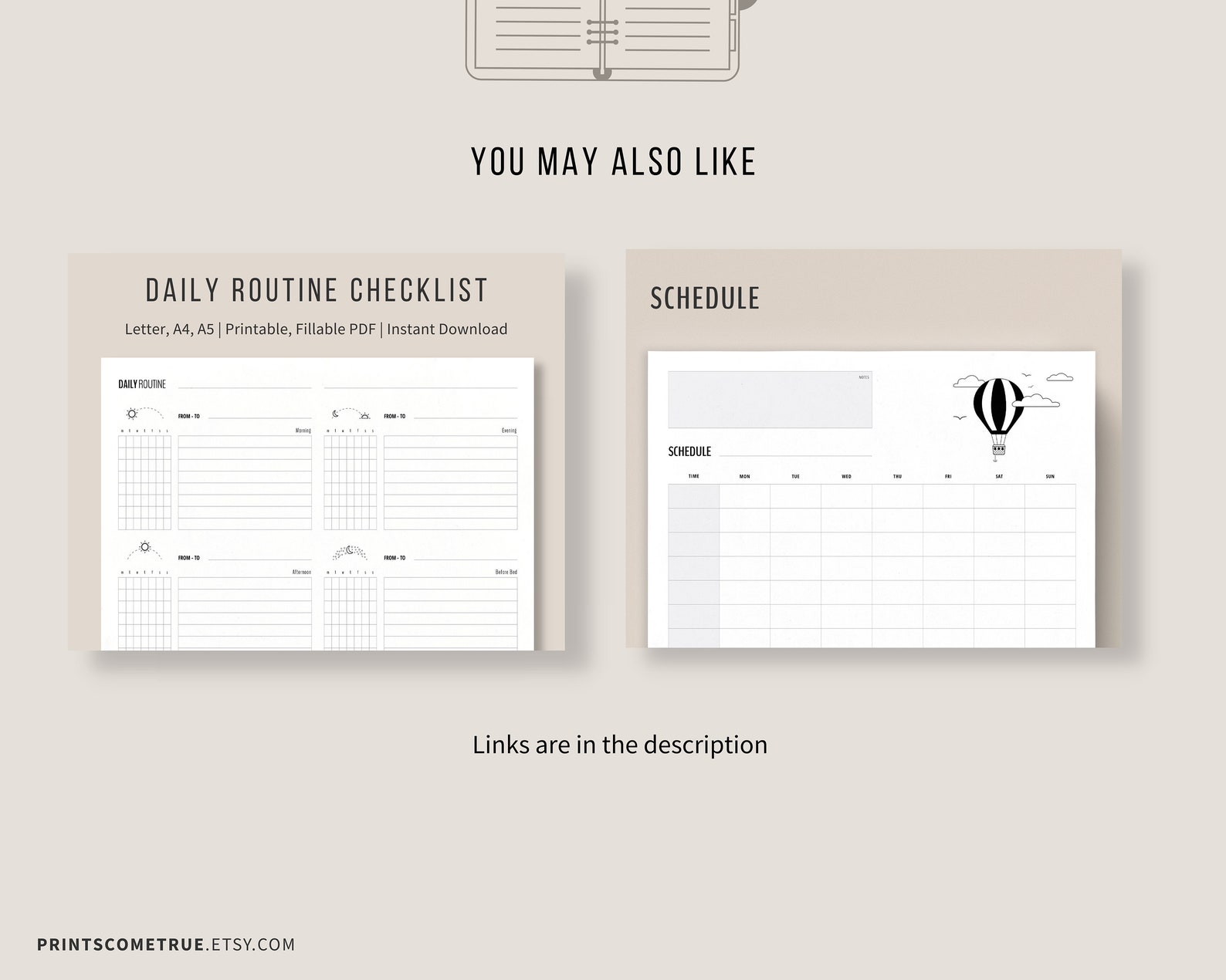 Daily Routine Chart for Kids Morning and Bedtime Routine Templates ...