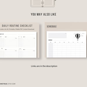 Daily Routine Chart for Kids Morning and Bedtime Routine Templates ...