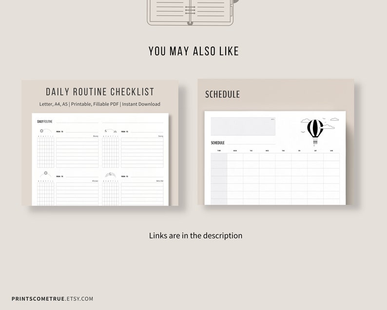 Daily Routine Chart for Kids Morning and Bedtime Routine Templates ...