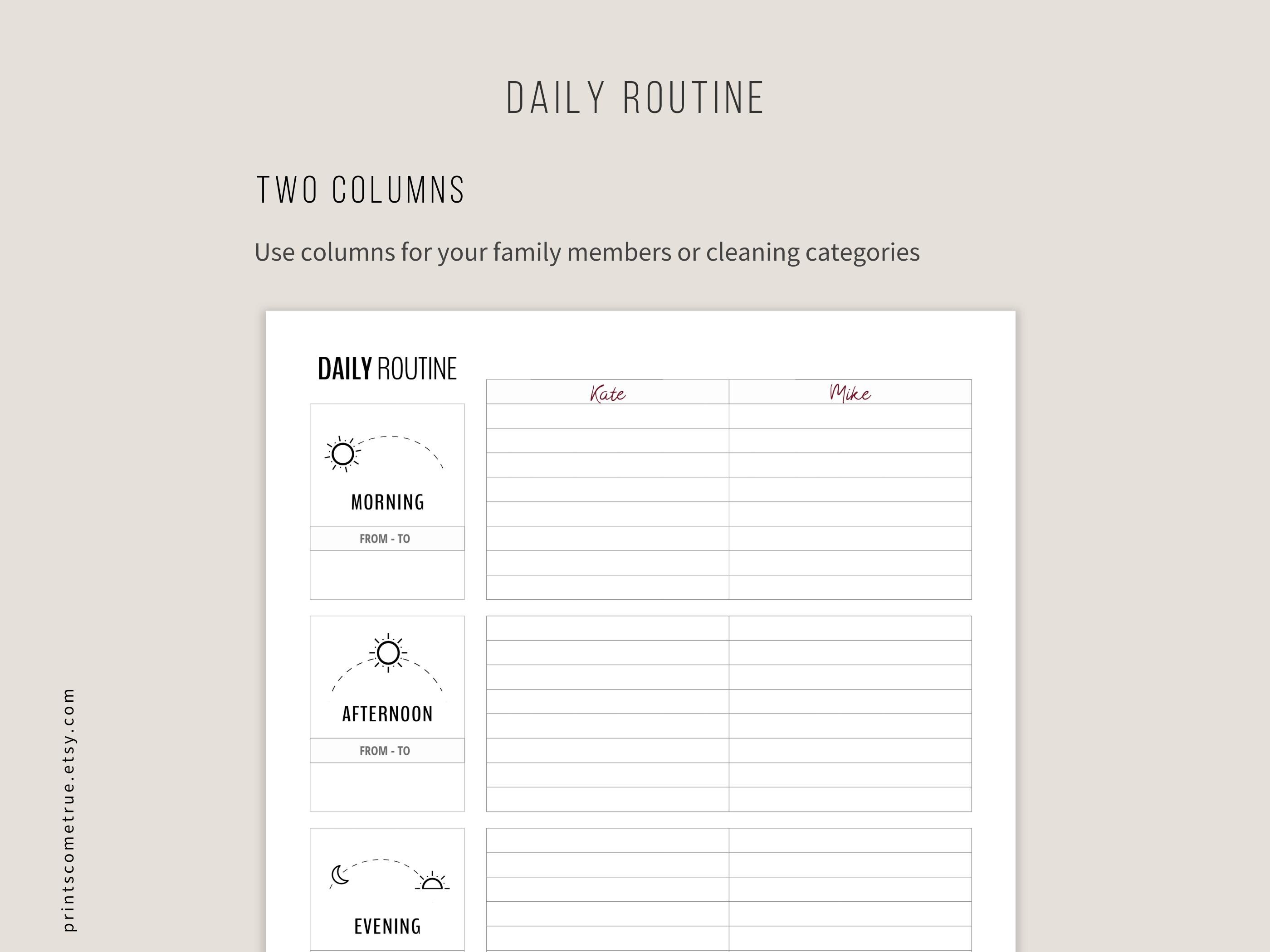 Morning Routine for Flylady Control Journal | ADHD Daily Routine ...