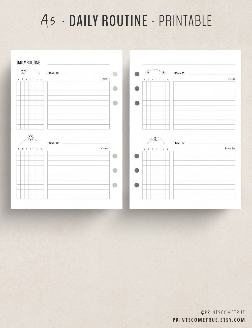 Flylady Daily Routine for Control Journal A5 Printable Planner Insert ...