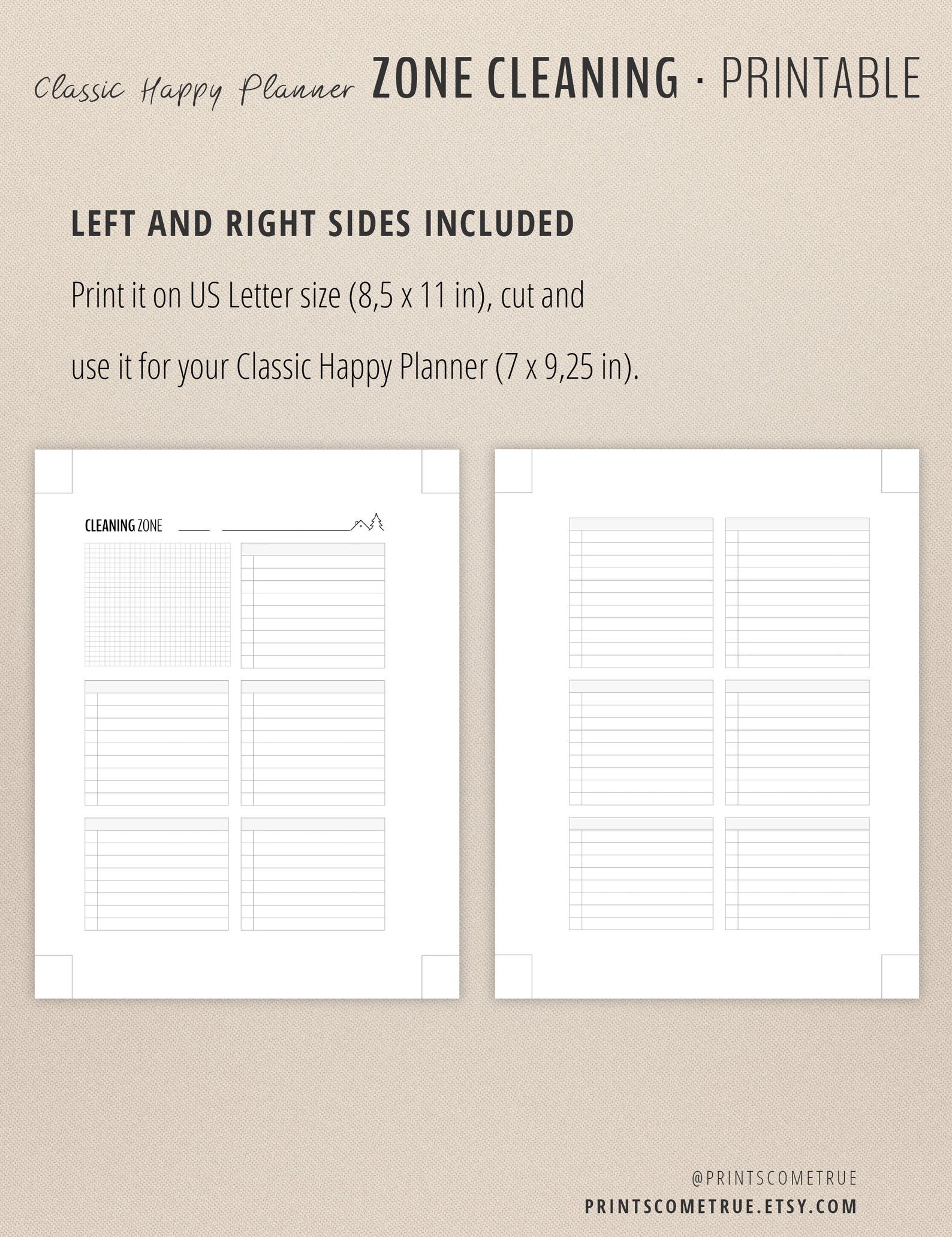 Flylady Zone Cleaning Checklist for Control Journal Classic Happy ...