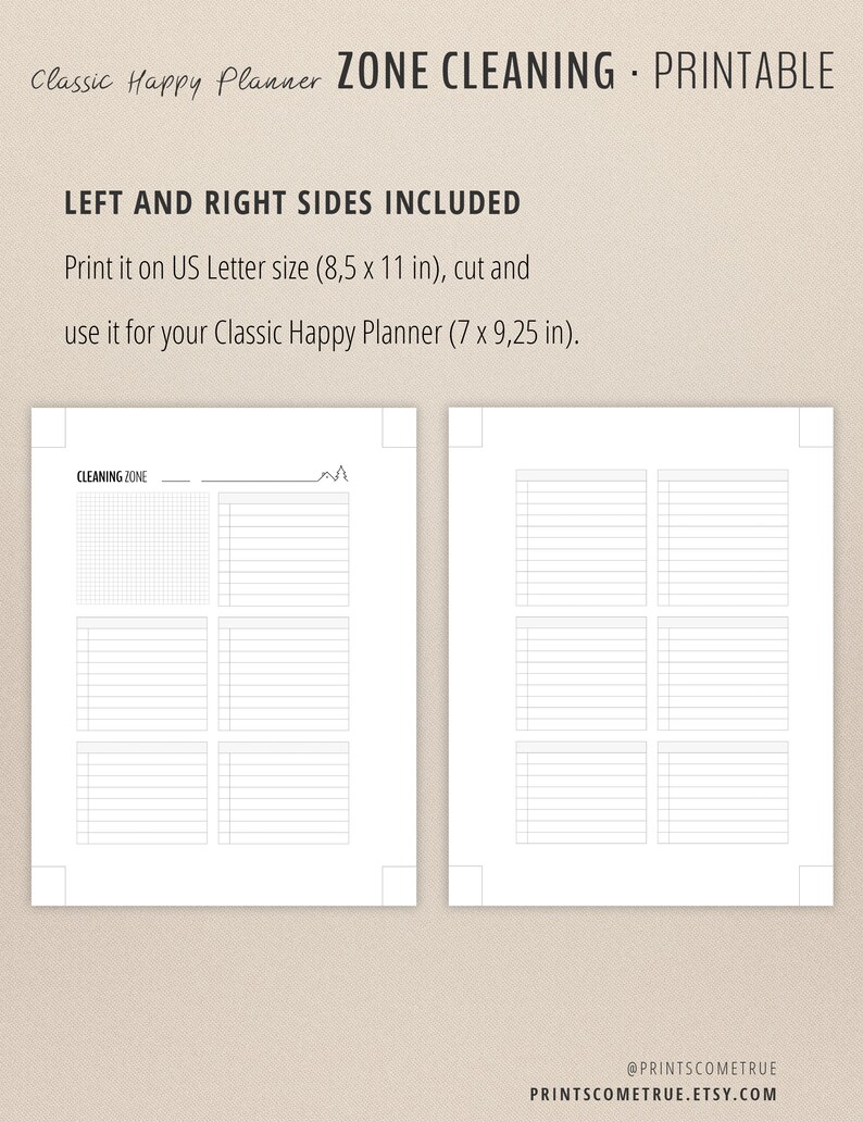 Flylady Zone Cleaning Checklist for Control Journal Classic Happy ...