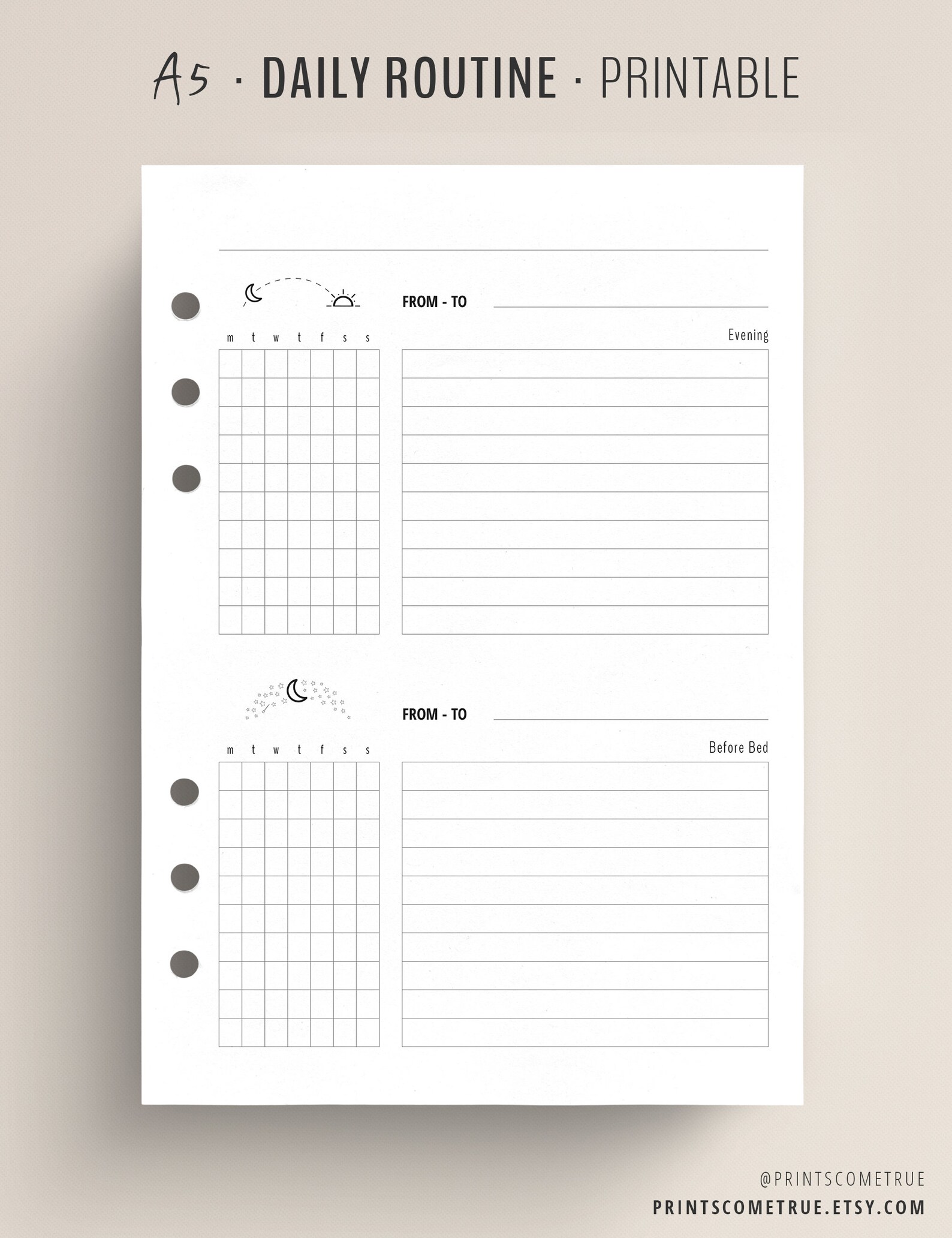 Flylady Daily Routine for Control Journal | Printable Planner Insert ...