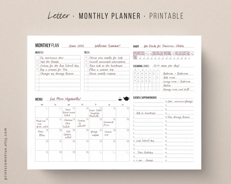 Control Journal for Flylady Cleaning Method Home Management - Etsy