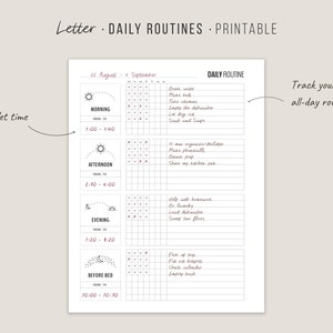 Daily Routine Checklist for Flylady Control Journal | Morning Evening ...