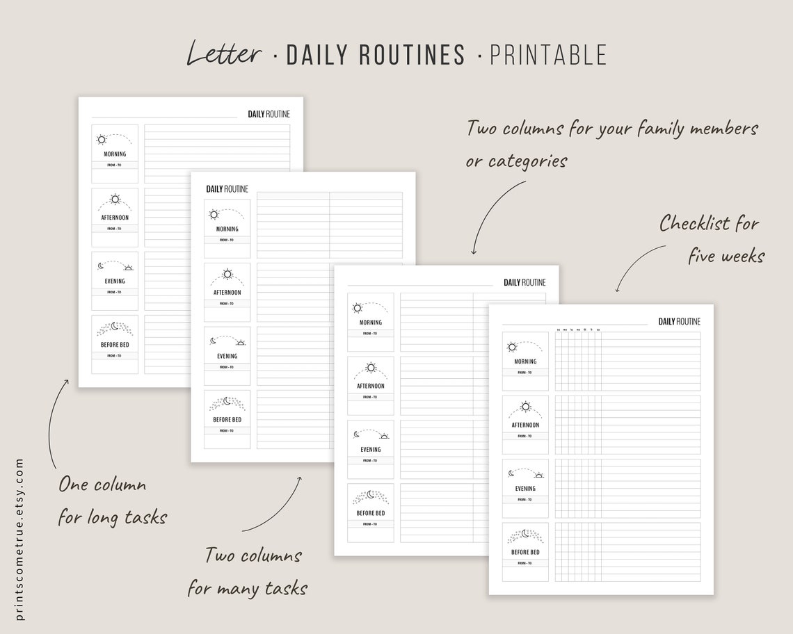 Daily Routine Planner Printable Flylady Morning Routine - Etsy