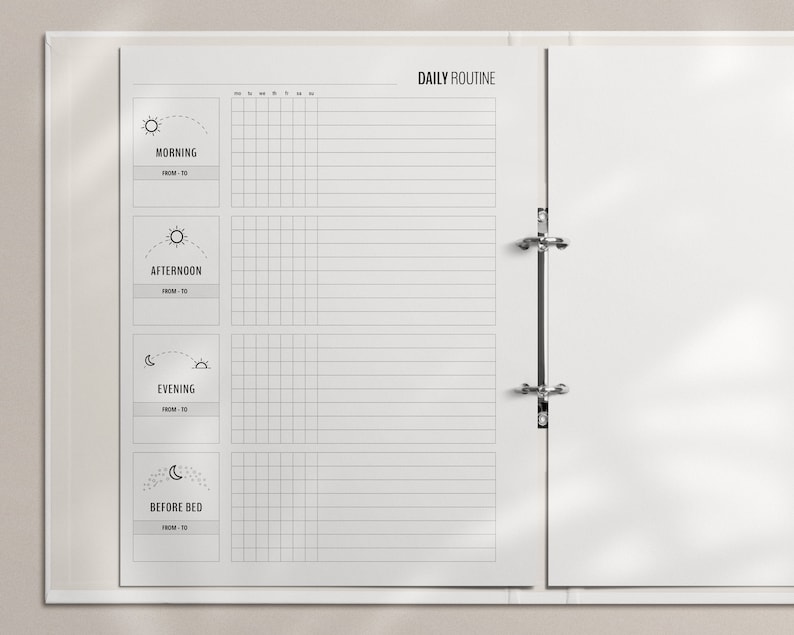 Daily Routine Checklist for Flylady Control Journal Morning - Etsy