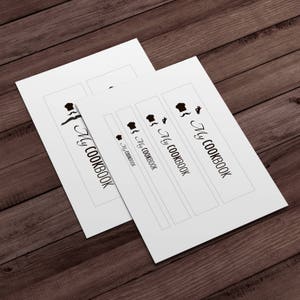 Printable Cookbook Cover and Spine | DIY Recipe Binder Covers ...