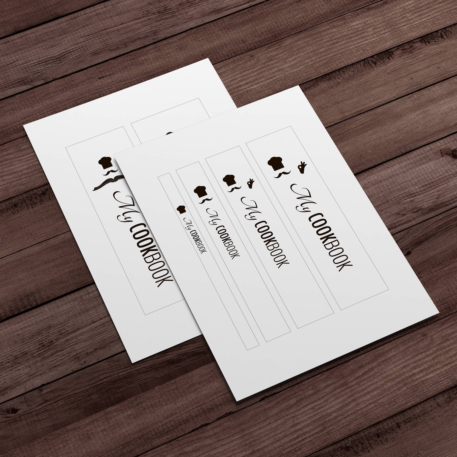 Printable Cookbook Cover and Spine | DIY Recipe Binder Covers ...