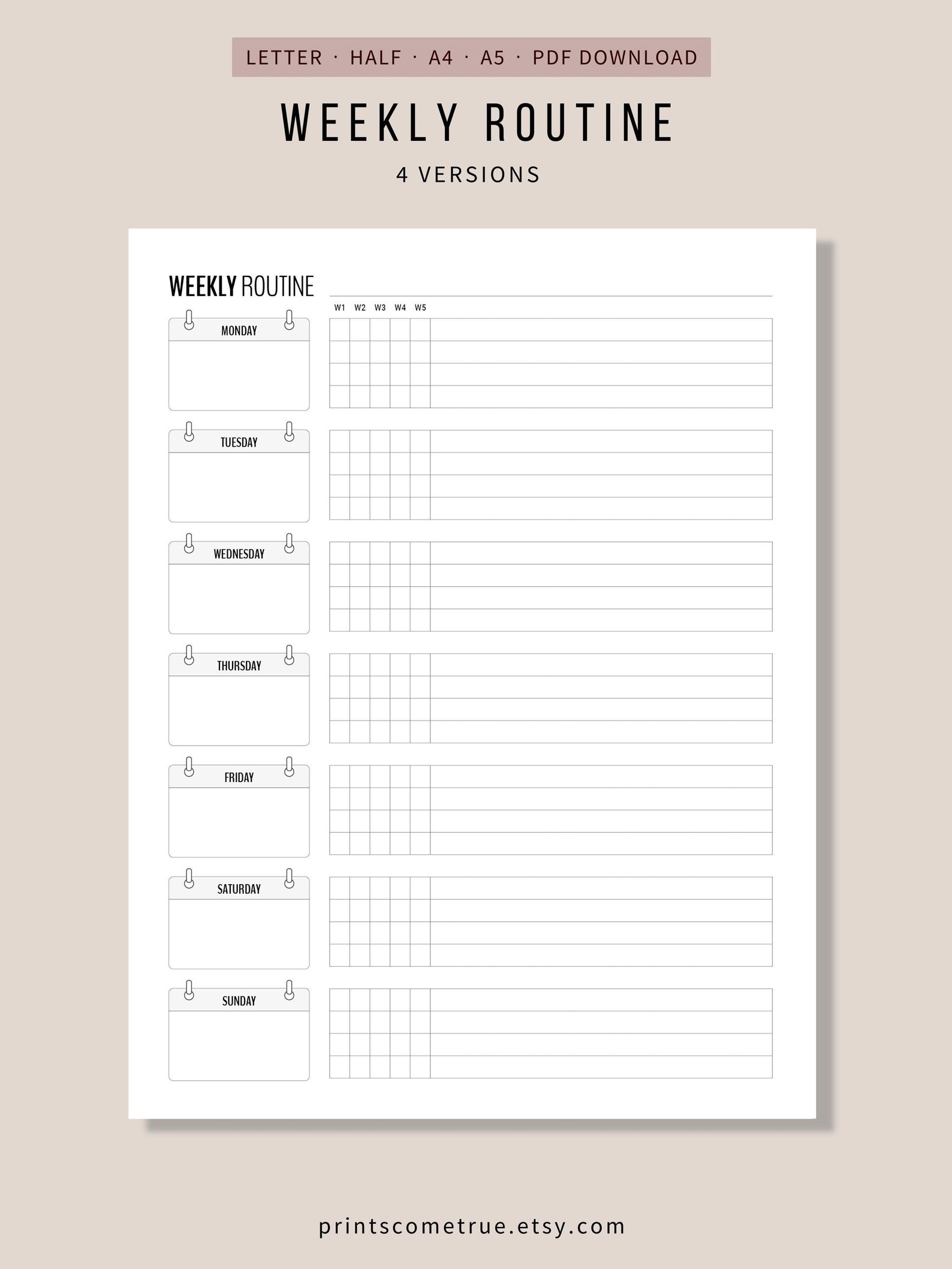 Weekly Routine for Flylady Control Journal | Cleaning Schedule | Home ...