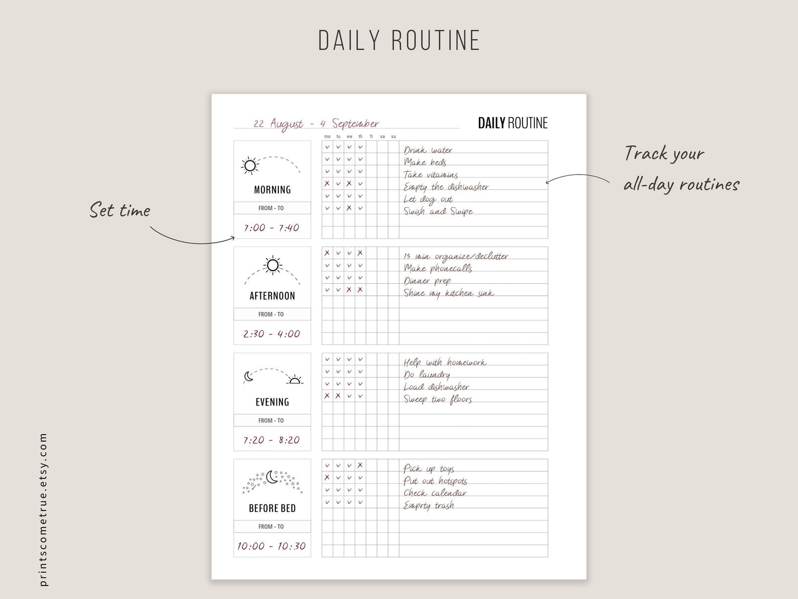 Morning Routine for Flylady Control Journal | ADHD Daily Routine ...