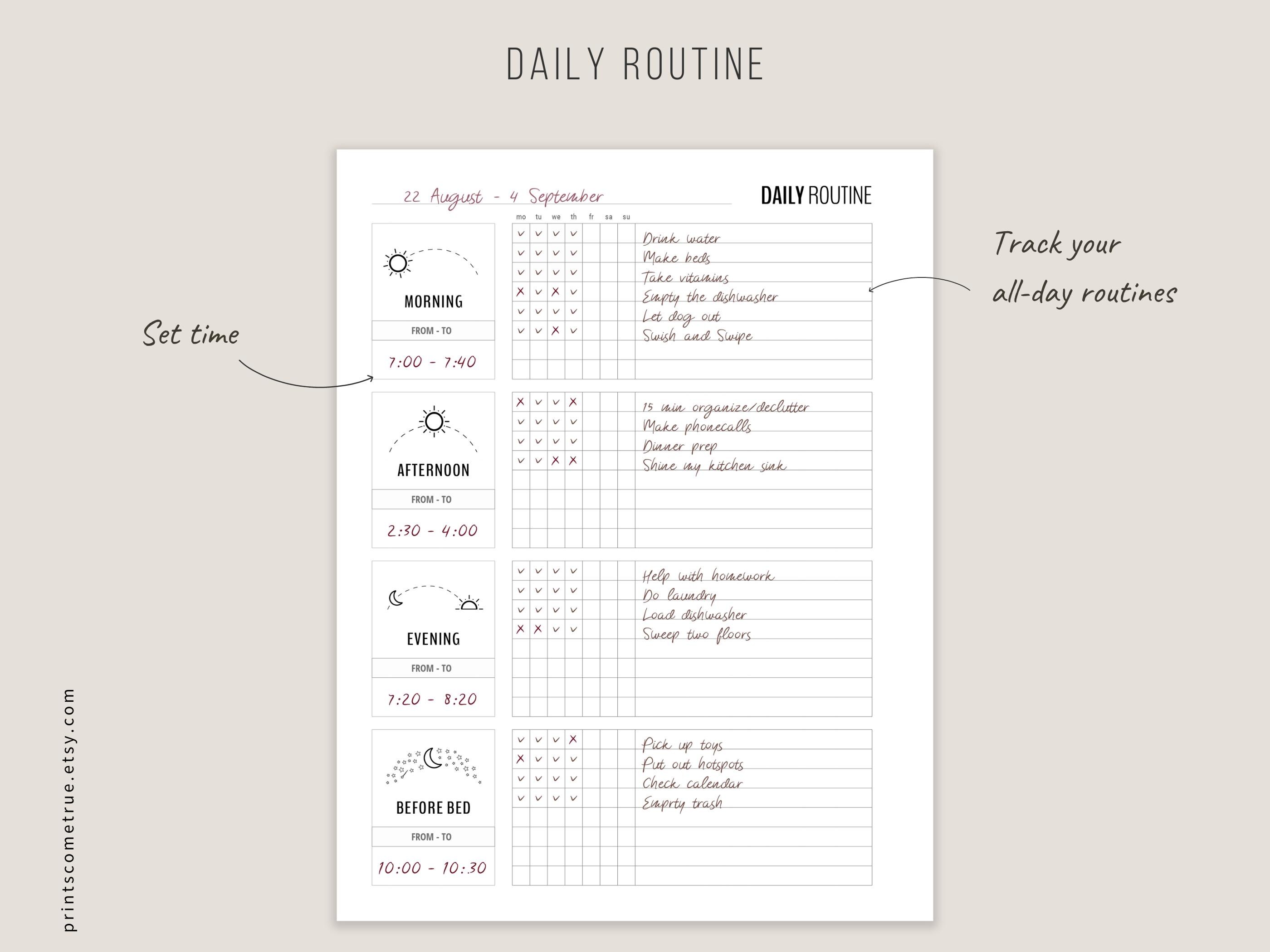 Morning Routine for Flylady Control Journal | ADHD Daily Routine ...
