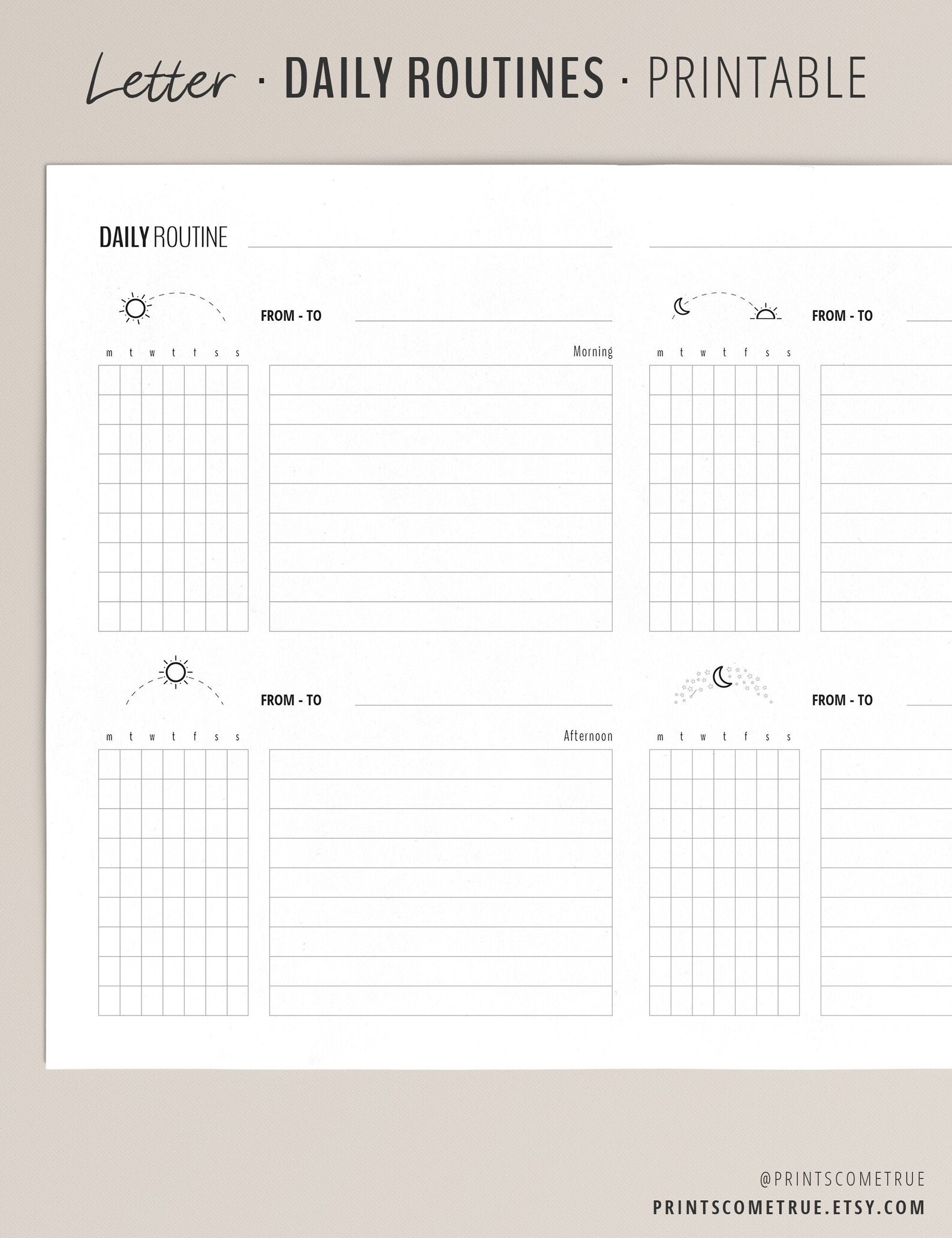 Daily Routine Flylady Morning Routine Checklist Habit Etsy