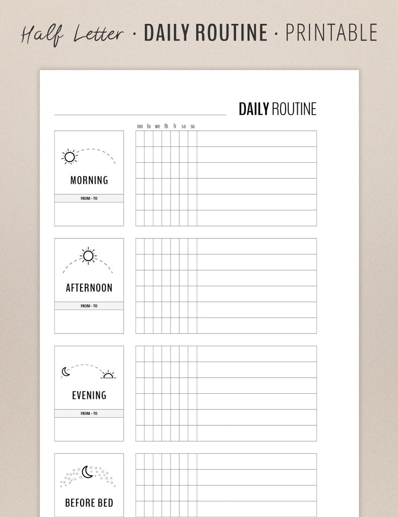 Daily Routine Planner Flylady Planner Morning Routine - Etsy
