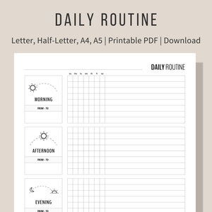 Daily Routine Checklist for Flylady Control Journal | Morning Evening ...