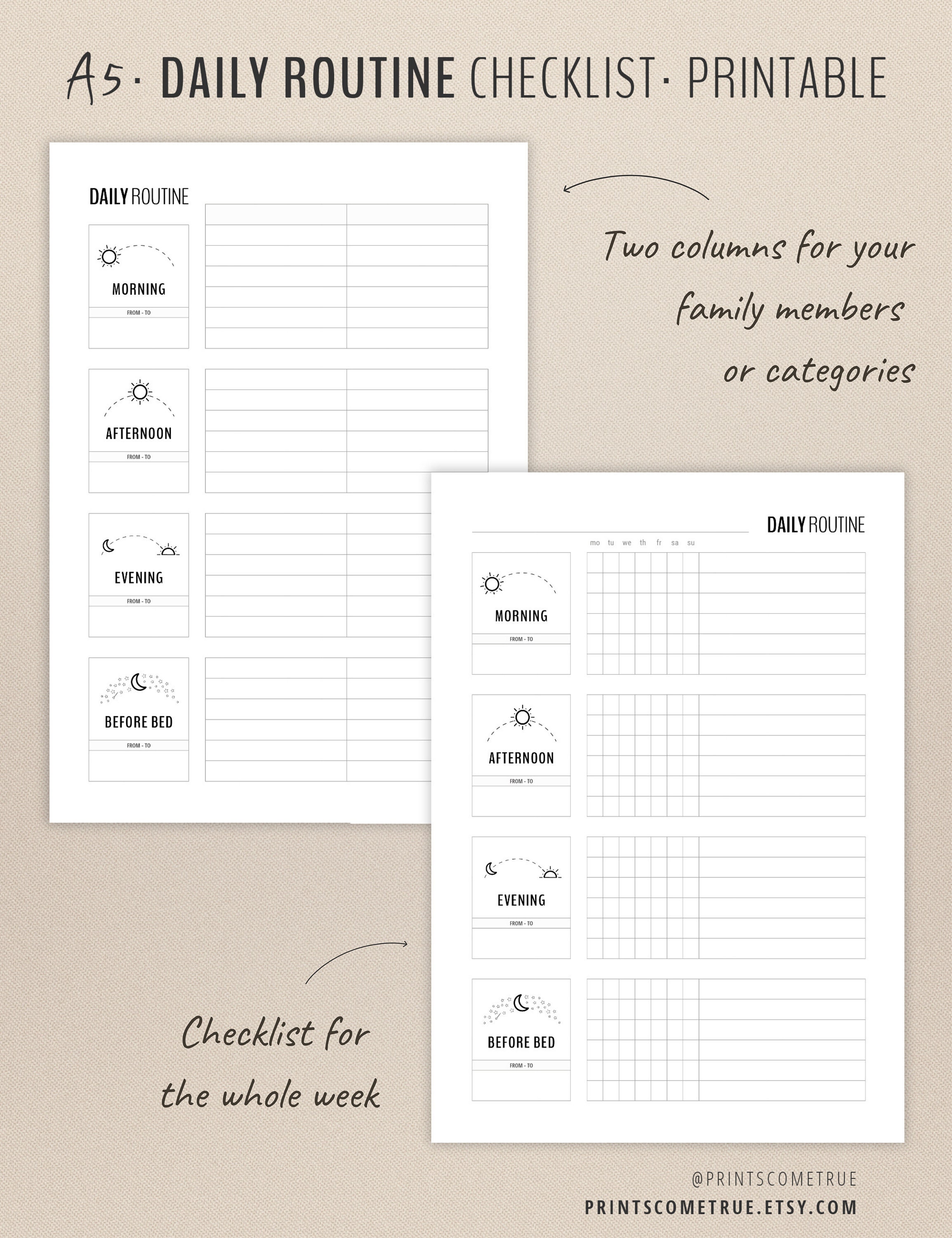 Daily Routine Planner Printable Flylady Morning Routine - Etsy UK