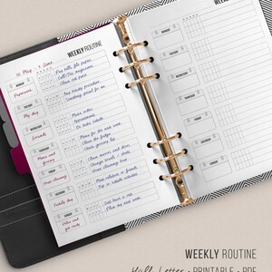 Flylady Weekly Routine Checklist for Control Journal Half Letter ...