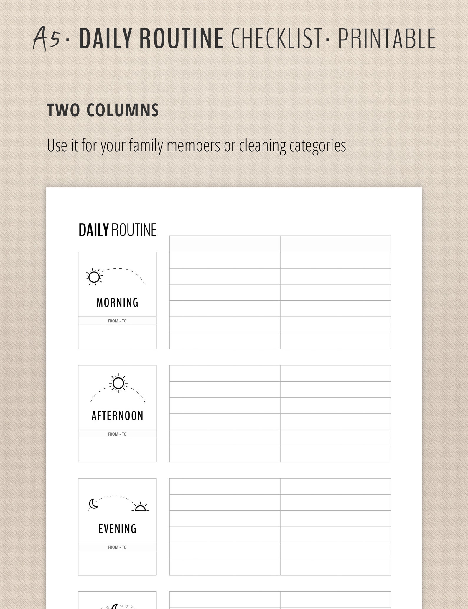 Daily Routine Planner Printable Flylady Morning Routine - Etsy