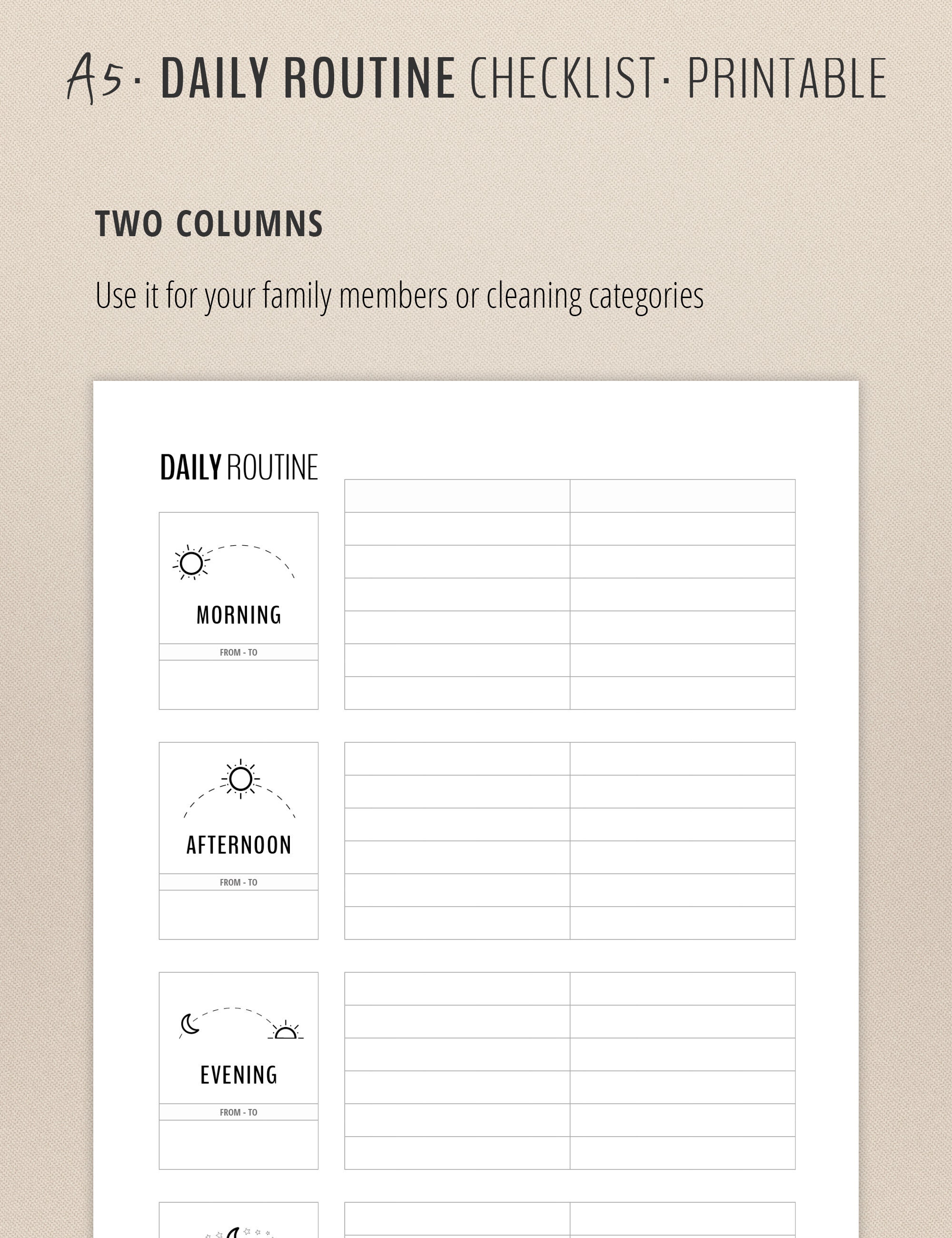 Daily Routine Planner Printable Flylady Morning Routine | Etsy