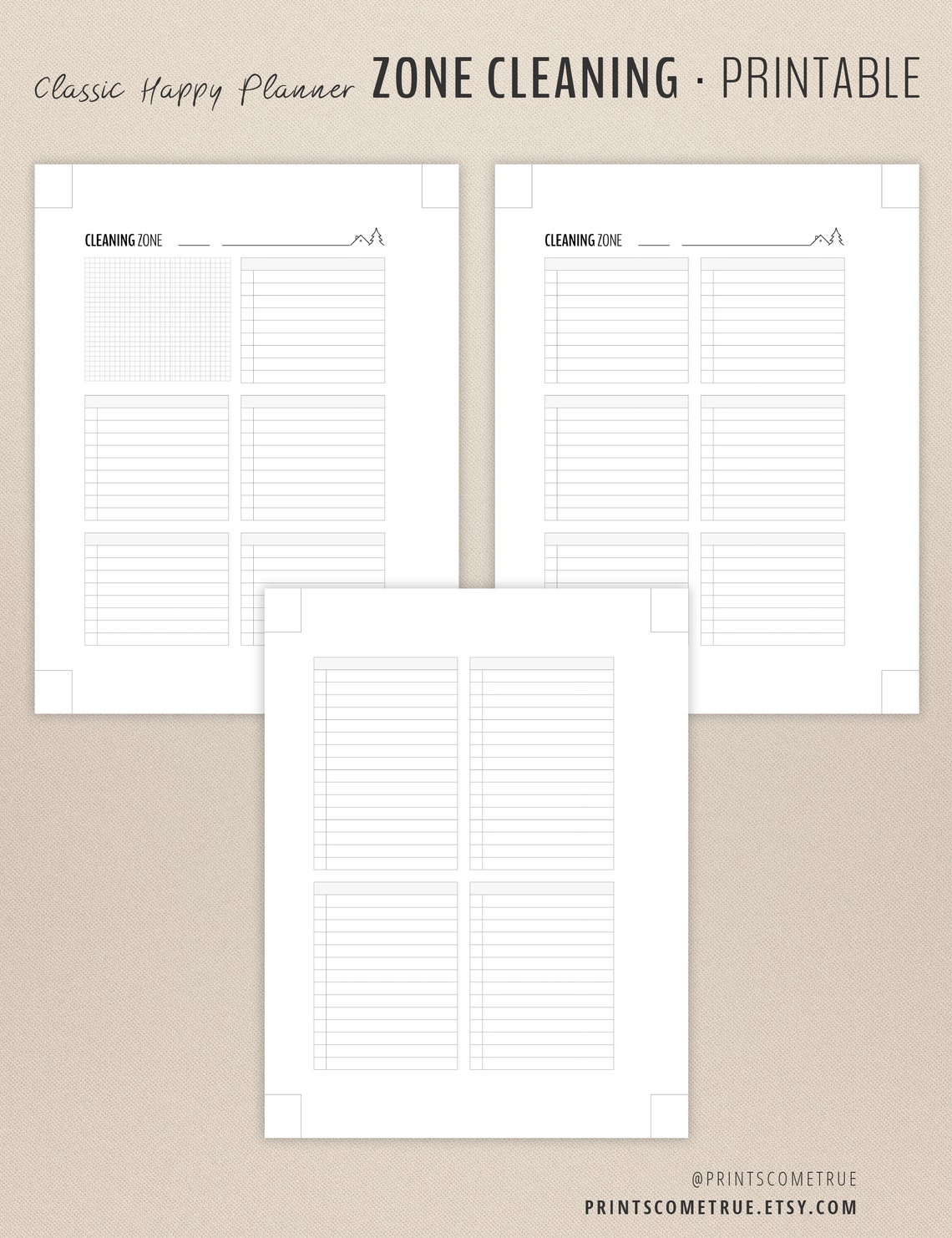 Flylady Zone Cleaning Checklist for Control Journal Classic Happy ...