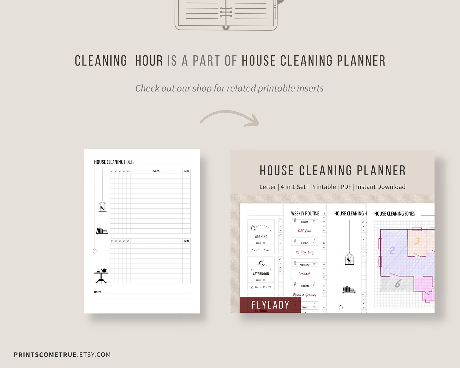 House Cleaning Checklist for Flylady Control Journal Cleaning Routine ...