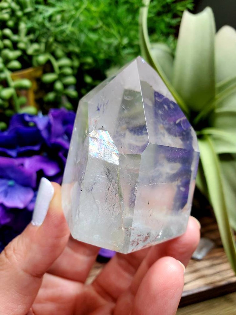 Large clear quartz crystal generator quartz tower points | Etsy