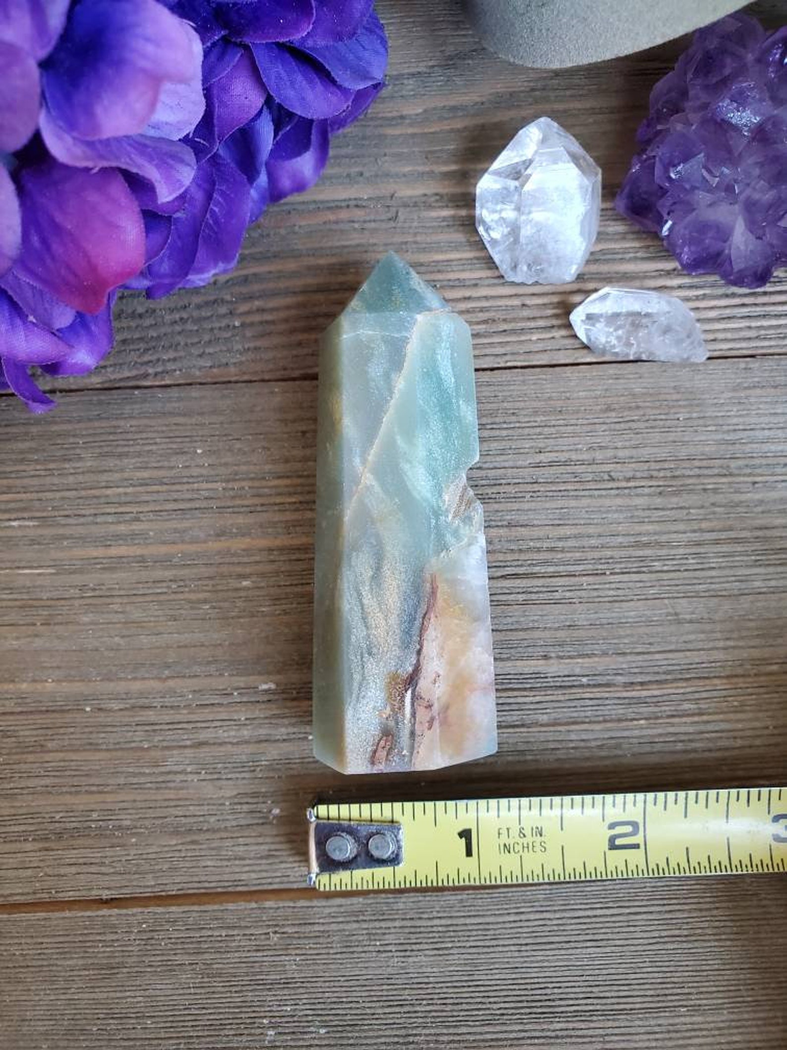 Sky Blue Quartz Tower, 2.67oz, Blue Crystals, Crystal Generator ...