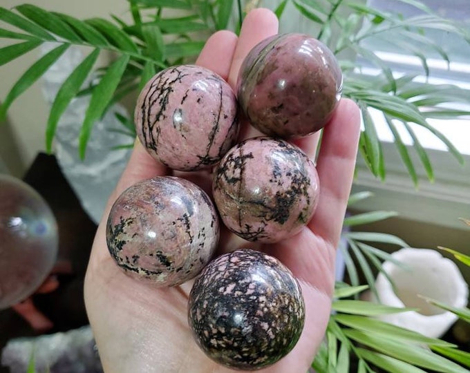 Rhodonite Sphere, 40mm, Crystal Sphere, Crystals, Healing Crystals ...