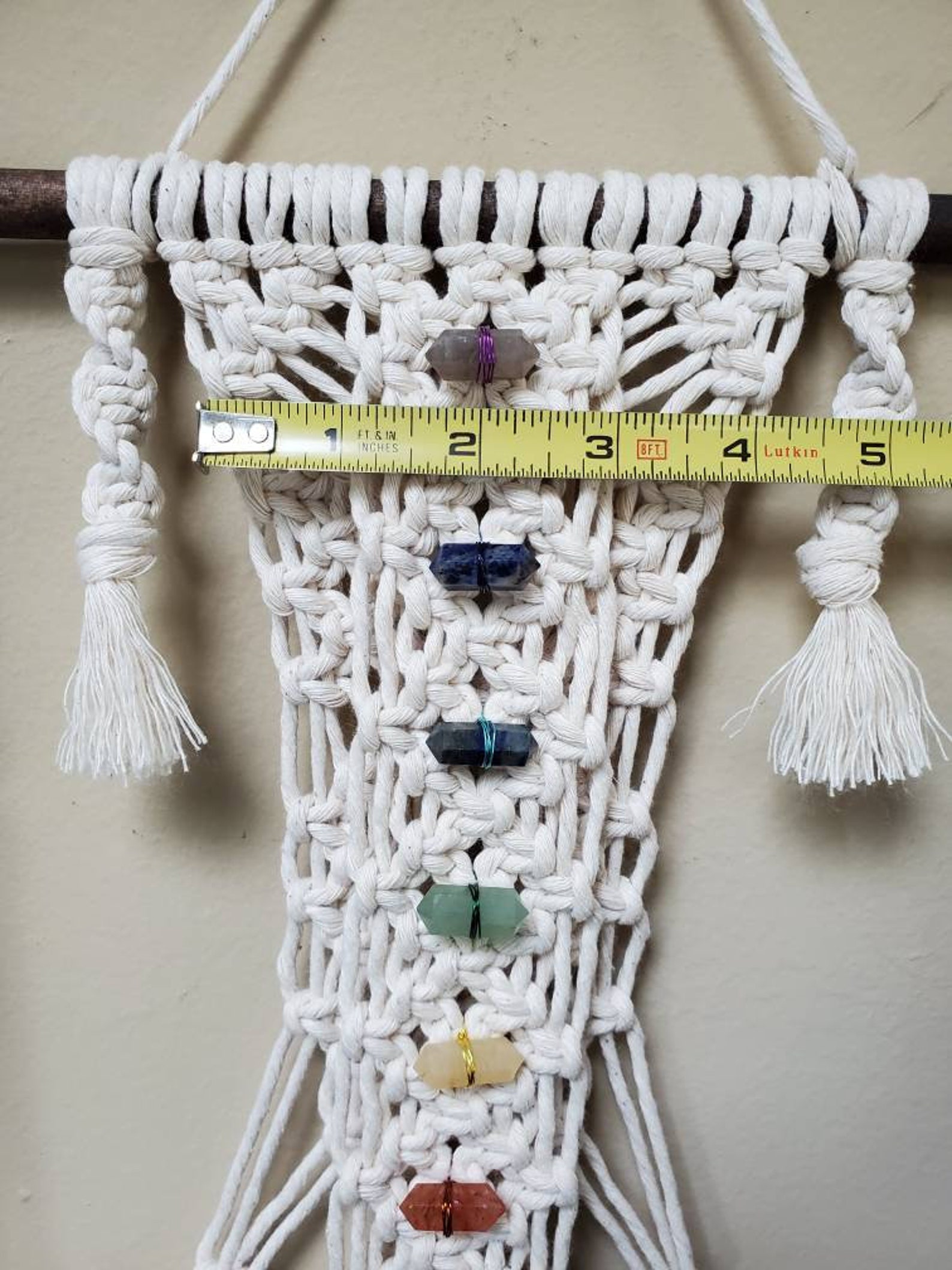 Chakra Macrame Shelf Plant Hanger Combo Chakra Stones - Etsy Canada