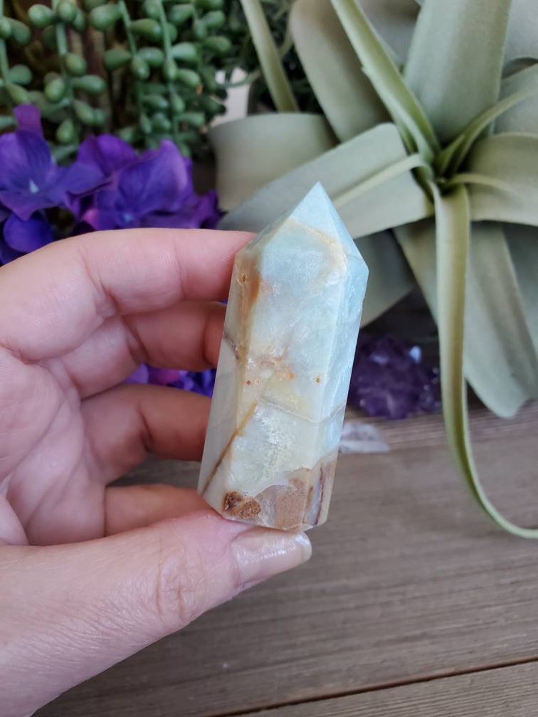 Sky Blue Quartz Tower, 2.25oz, Blue Crystals, Crystal Generator ...