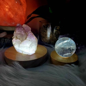 LED Crystal Display Stand, Wooden Stand, Crystal Display, LED Light ...