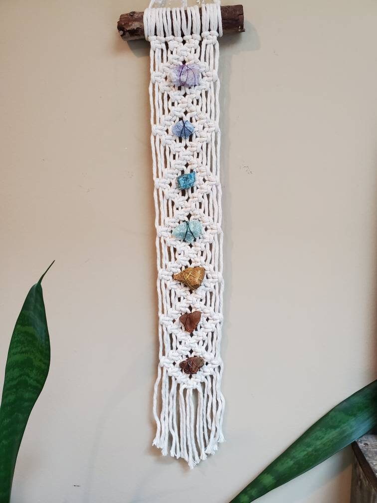 Chakra macrame wall hanging chakra decor chakra healing | Etsy