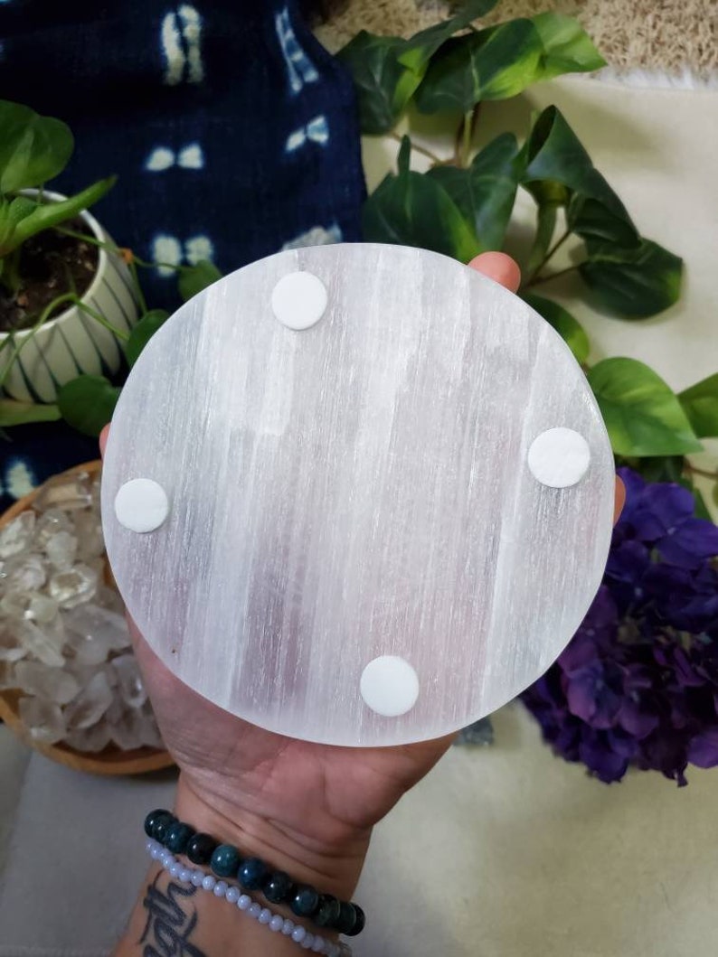 Seven Chakra Stone Sphere Set With Selenite Grid Crystal | Etsy