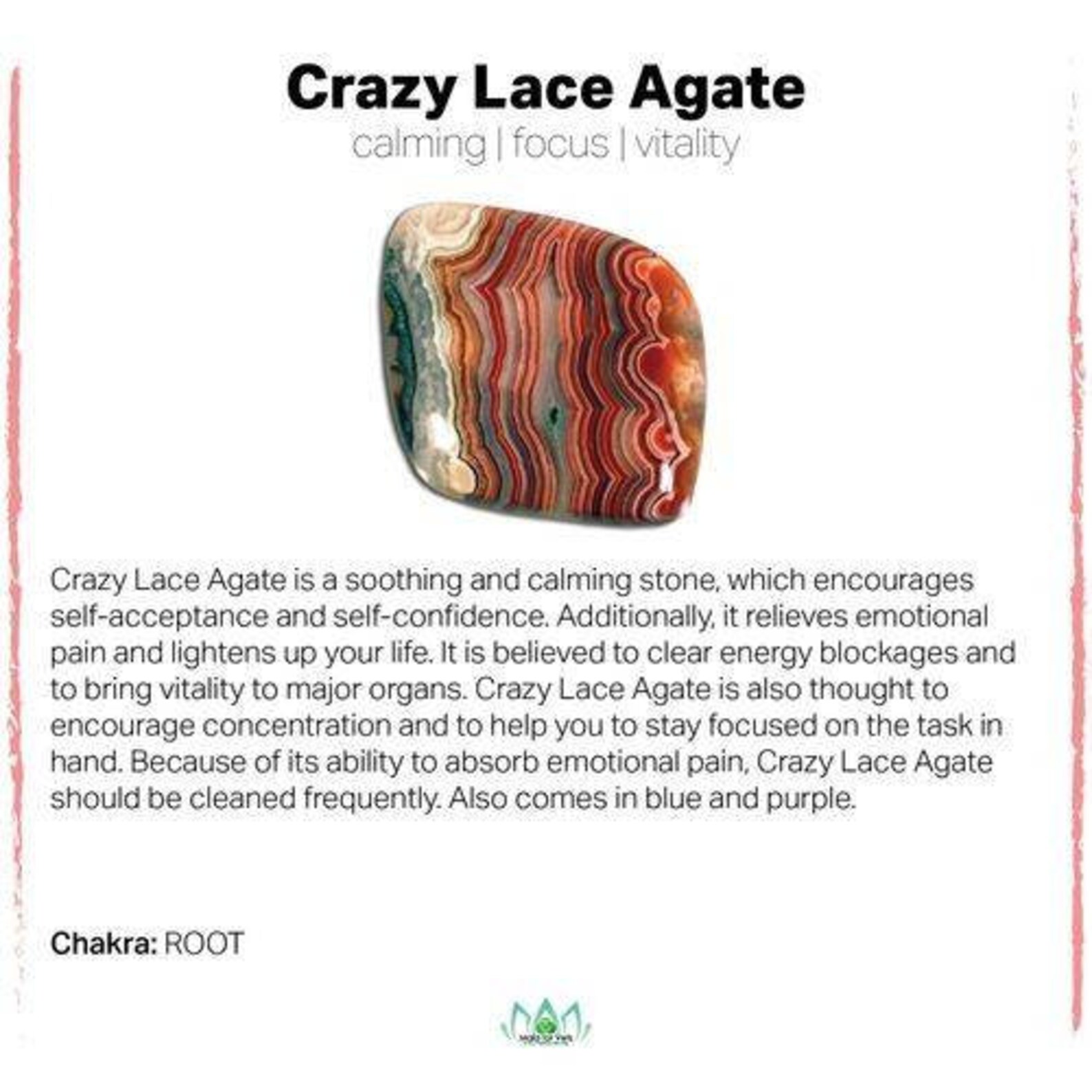 Crazy Lace Agate Tumbled Stone Mexican Agate Grounding - Etsy