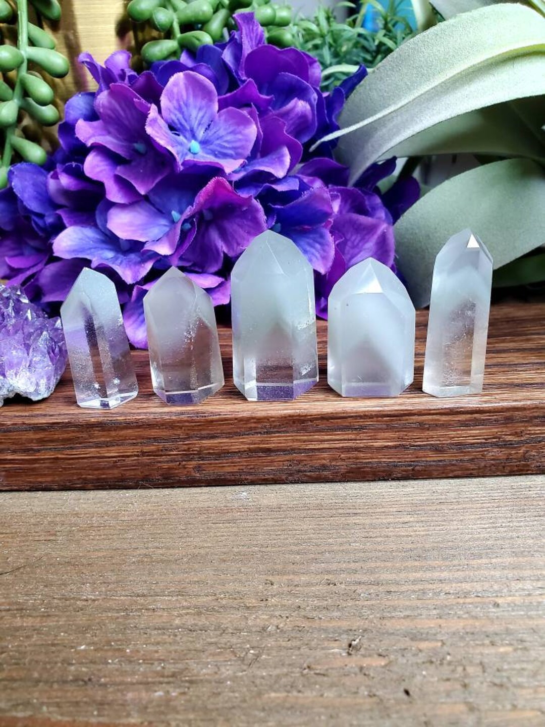Gray Phantom Quartz Generator Crystals, Quartz Tower Points, Small ...