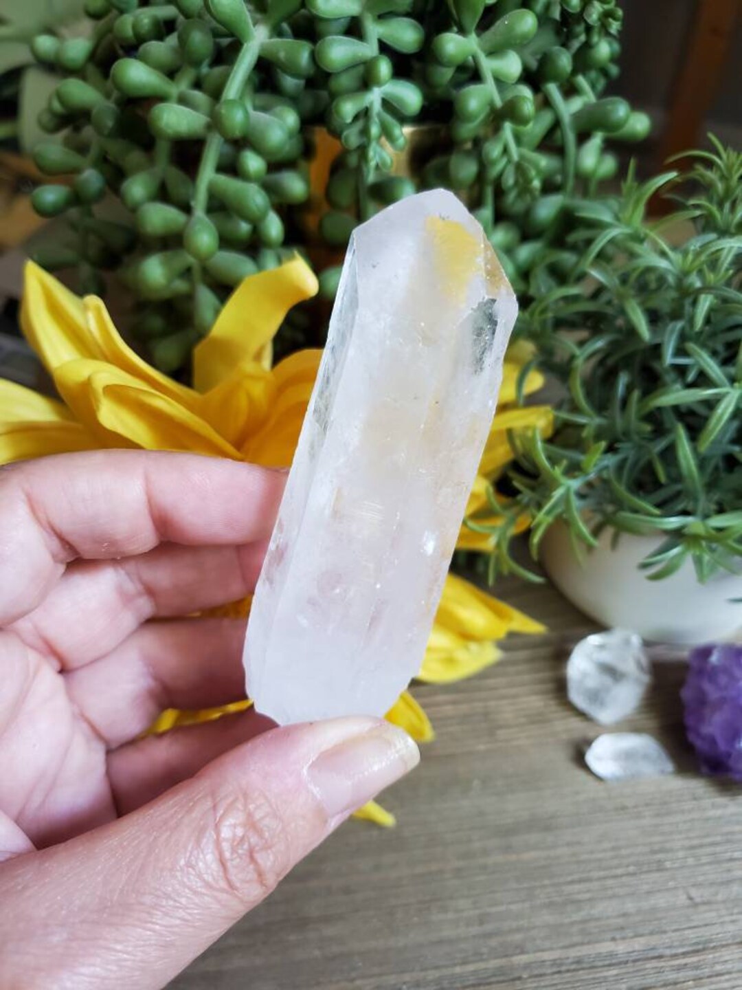 Clear Quartz Crystal Point, 3.87 Oz, Extra Quality, Meditation, Altar ...