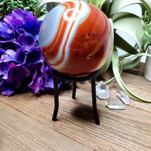 Black Metal Sphere Stand, Crystal Tripod Stand, Crystal Display, Iron ...