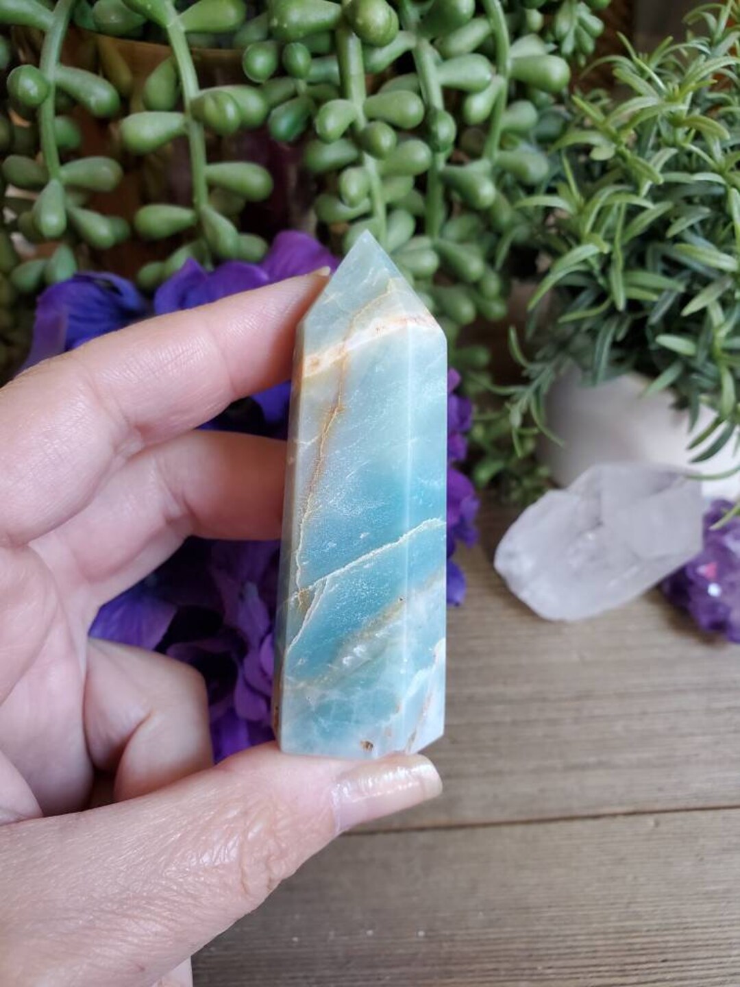 Sky Blue Quartz Tower, Blue Crystals, Crystal Generator, Healing ...