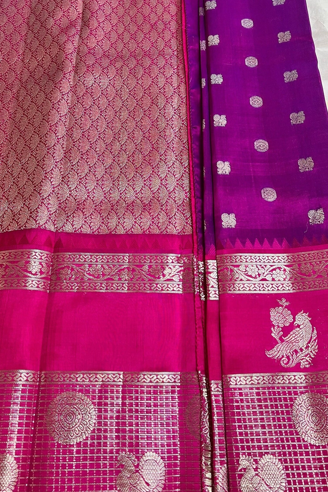 Pure Venkatagiri Silk Saree - Etsy