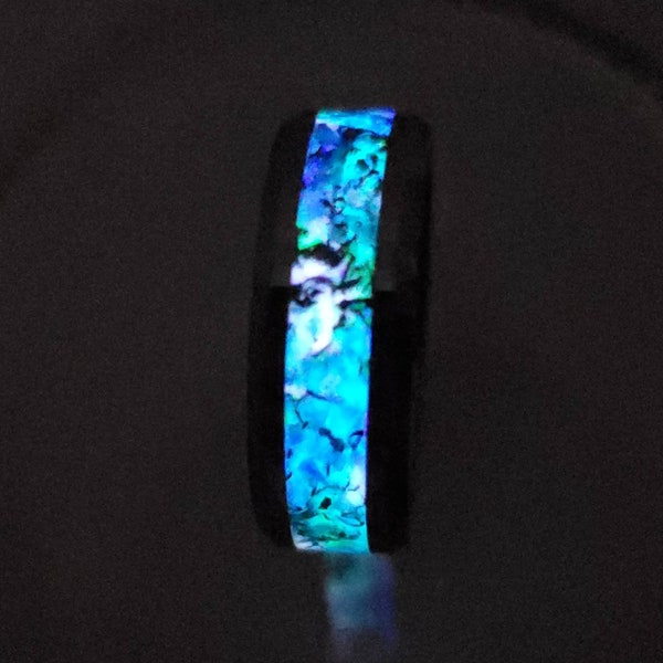 Tungsten Meteorite Glow Ring - Etsy